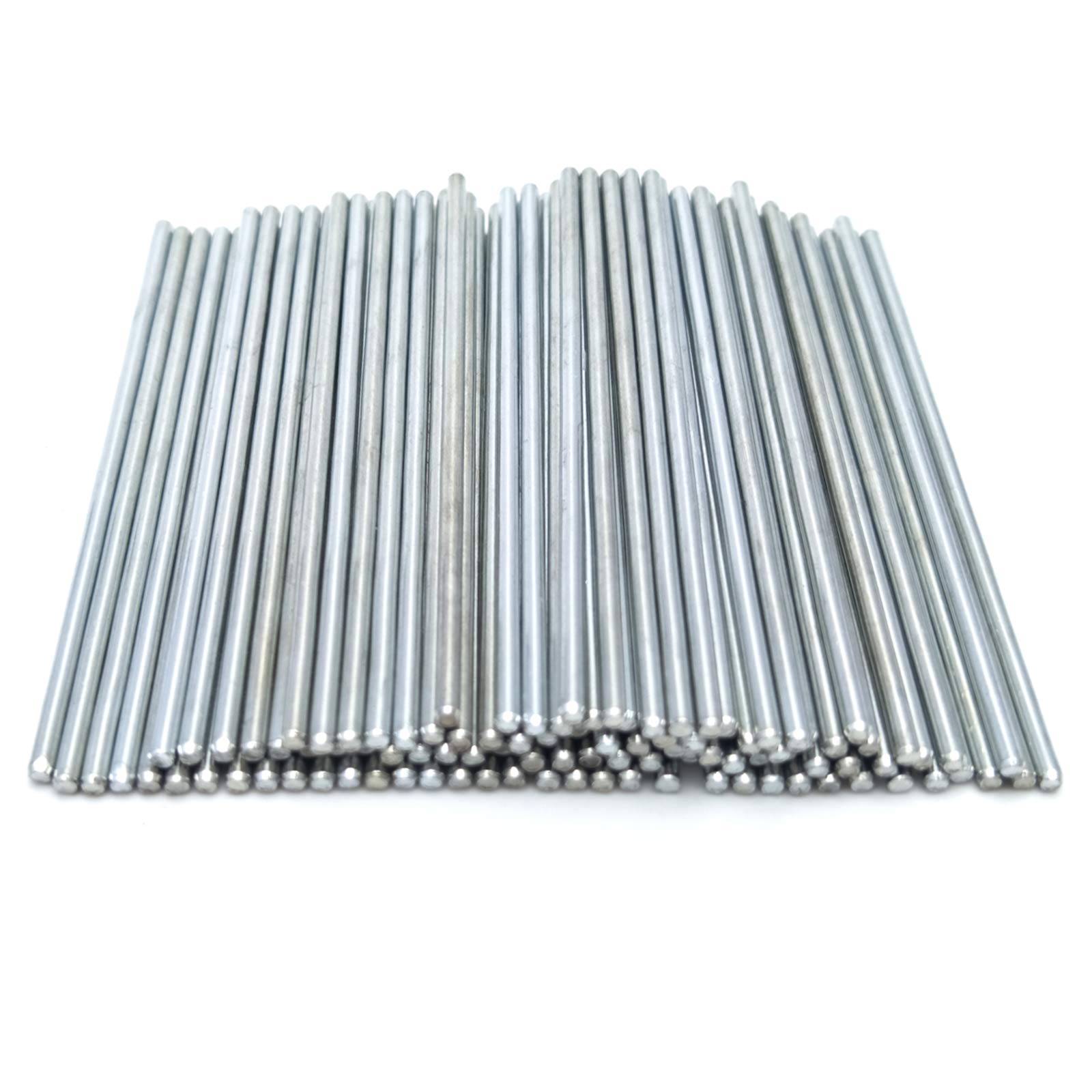 EUDAX 100Pcs STEM Toys Shaft Round Rod Axles for DIY Toy RC Car Boat Helicopter Model Part (2mmx70mm)