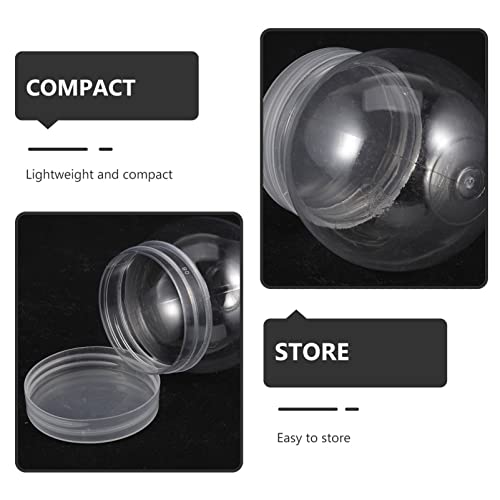GANAZONO DIY Snow Globe 10PCS Plastic Water Globe Clear S Globes with Screw Off Cap for DIY Crafts and Home Decoration
