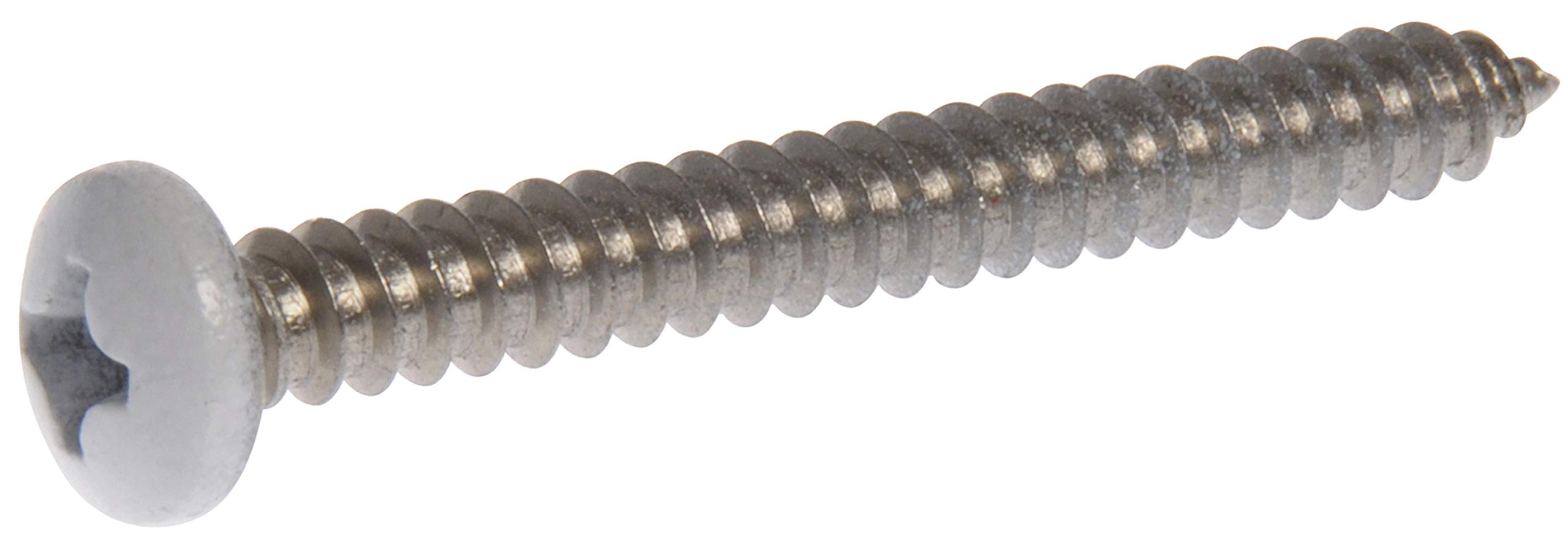 Hillman 44447 8 x 3-Inch White Pan Head Phillips Sheet Metal Screw, Stainless Steel, 10-Pack