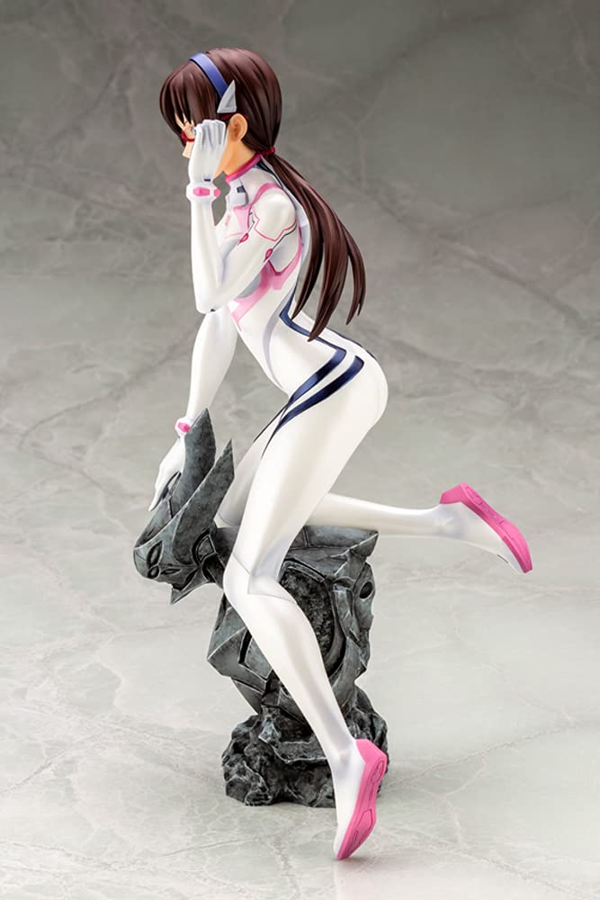 Kotobukiya Evangelion: 3.0+1.0 Thrice Upon a Time: Mari Makinami Illustrious (White Plugsuit Version) PVC Statue,Multicolor,PP981