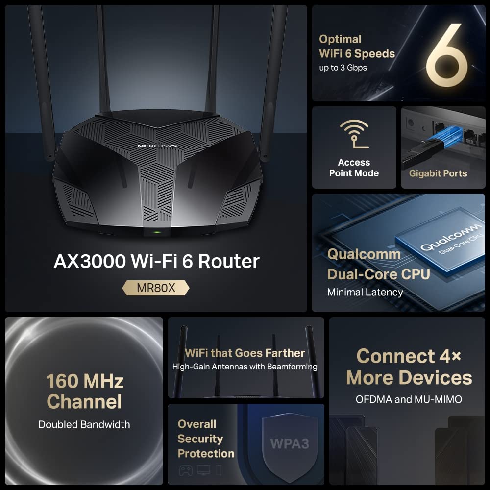 TP-LINK TL-WR940N Wireless N300 Home Router, 450Mpbs, 3 External Antennas, IP QoS, WPS Button