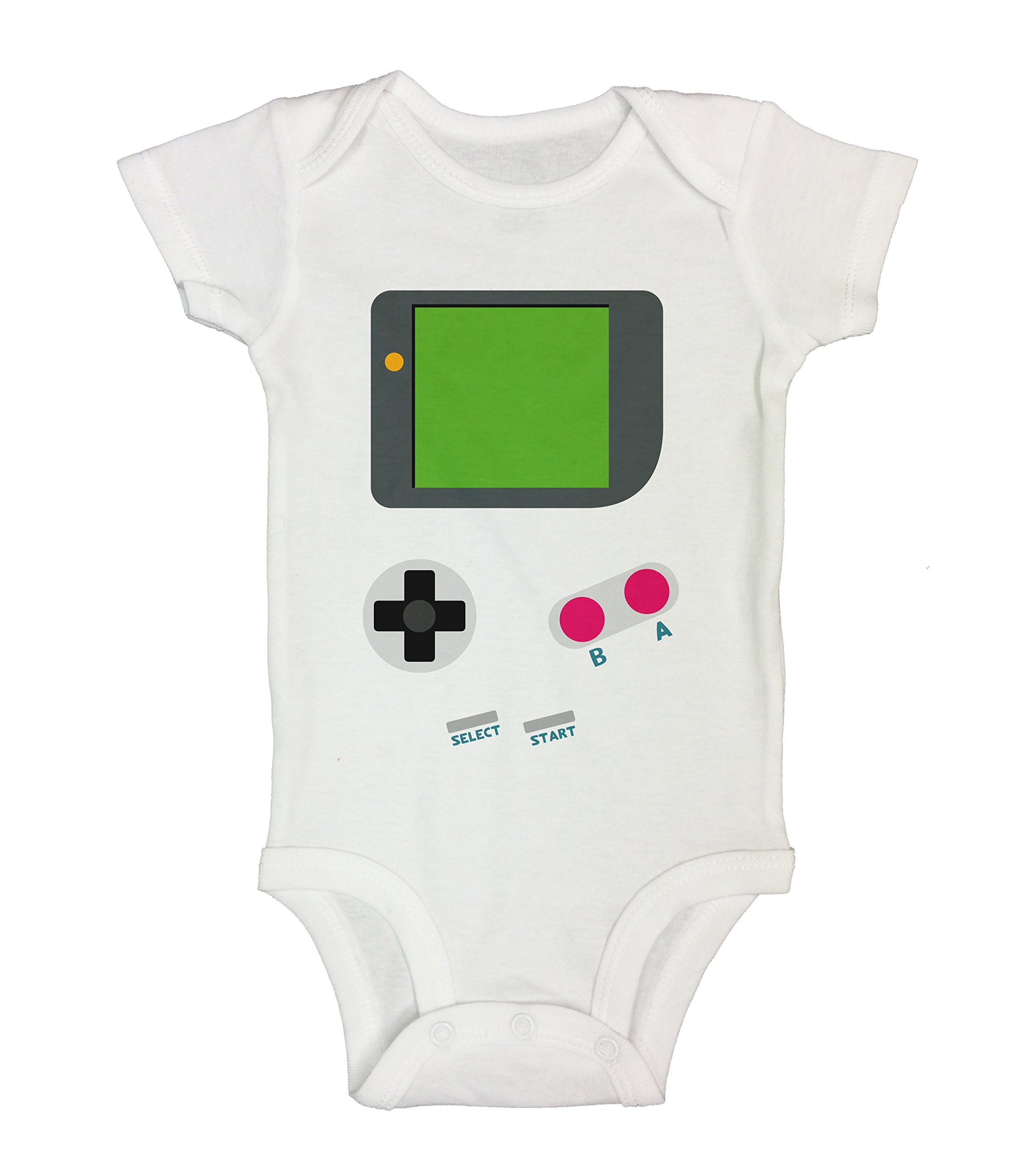 Little Royaltee Shirts Cute Baby Onesie Vintage Gameboy Funny Shirts Bodysuits (Long Sleeve_3-6 Months, White)