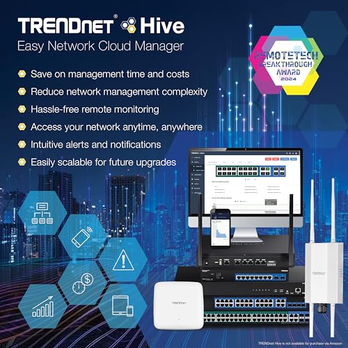TRENDnet 28-Port Web Smart Switch, 24 x Gigabit Ports, 4 x 10G SFP+ Slots, High Speed Network Uplinks, 128 Gbps Switching Capacity,1U Rack Mountable,Lifetime Protection, Black, TEG-30284