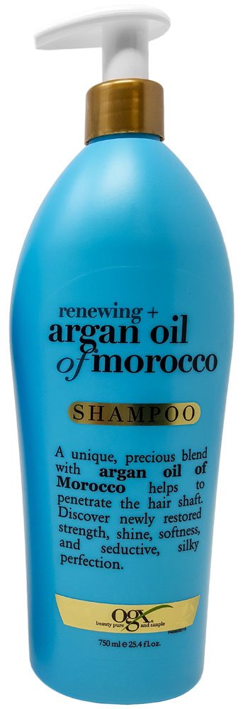 OGX Renewing Moroccan Argan Oil Shampoo and Conditioner Pump Bottle Salon Size Set (2 x 25.4 Oz)