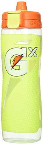Gatorade Gx Hydration System, Non-Slip Gx Squeeze Bottles Or Gx Sports Drink Concentrate Pods (Pack of 1) & Gx Hydration System, Non-Slip Gx Squeeze Bottles Neon Yellow Plastic, 30 Oz
