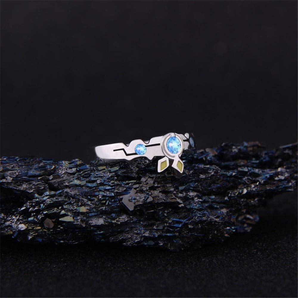 Anime ZERO Stephanie Dola Jibril Shuvi Dora Ring S925 Sterling Silver Rings Christmas Cosplay Gift US size 7/8/9