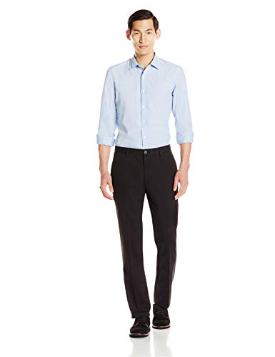 Goodthreads Men's Straight-Fit Wrinkle-Free Comfort Stretch Dress Chino Pant, Black, 34W x 30L
