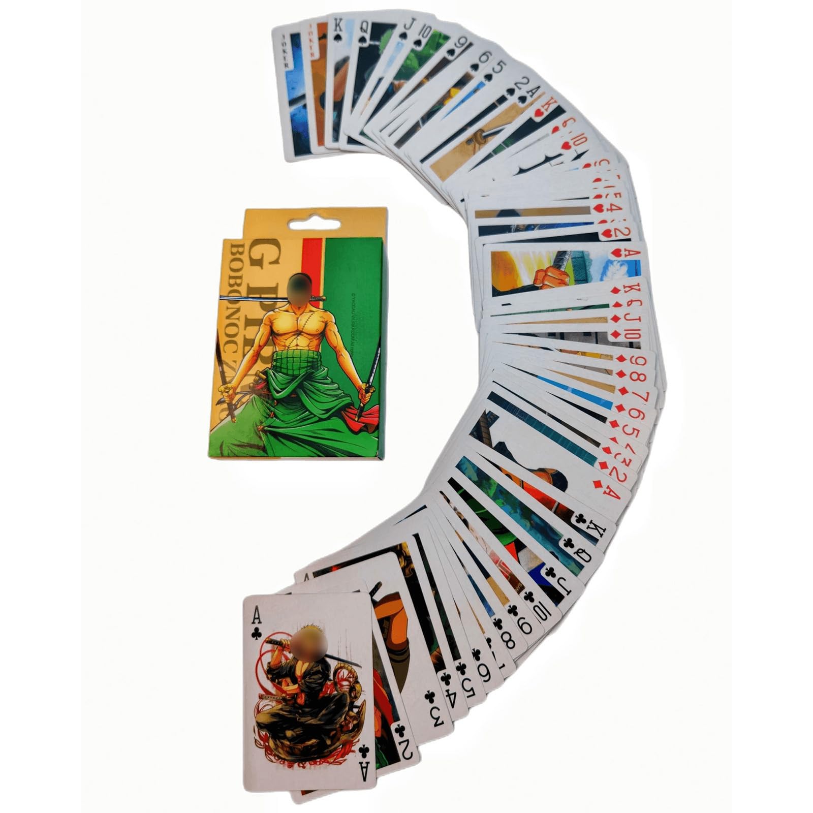 Anime-Inspired Playing Card Set with Stunning Images from Multiple Popular Series - Includes Bonus Collectible Character Cards and Sleek Black Storage Bag (HZ-005)…