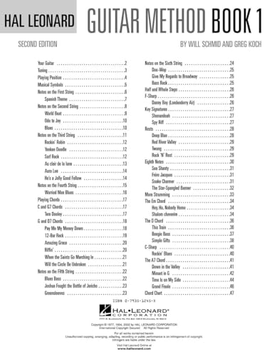 Hal Leonard Guitar Method Book 1: Book Only