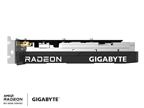 Gigabyte Radeon RX 6400 D6 Low Profile 4G Graphics Card, Low Profile Design, 4GB 64-bit GDDR6, GV-R64D6-4GL Video Card