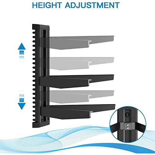 PERLESMITH Floating Wall Mounted Shelf AV Mount Shelf - Holds up to 16.5lbs - DVD DVR Component Shelf with Strengthened Tempered Glass - Perfect for DVD Players, TV Box and Cable Box, PSDSK3