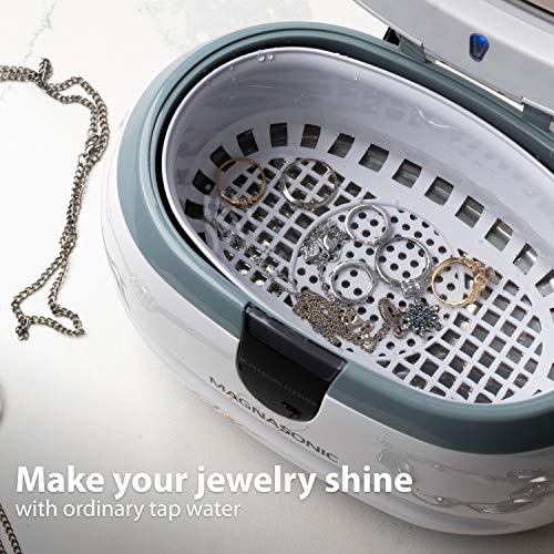 Magnasonic Professional Ultrasonic Jewelry Cleaner Machine for Cleaning Eyeglasses, Watches, Rings, Necklaces, Coins, Razors, Dentures, Combs, Tools, Parts, Instruments (CD2800)