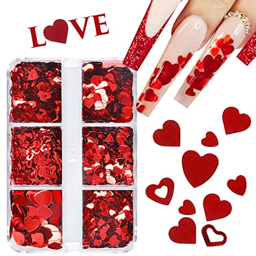 Holographic Nail Art Glitter 3D Holographic Nail Sequins Hollow Heart Glitters Flakes for Nail Art Craft