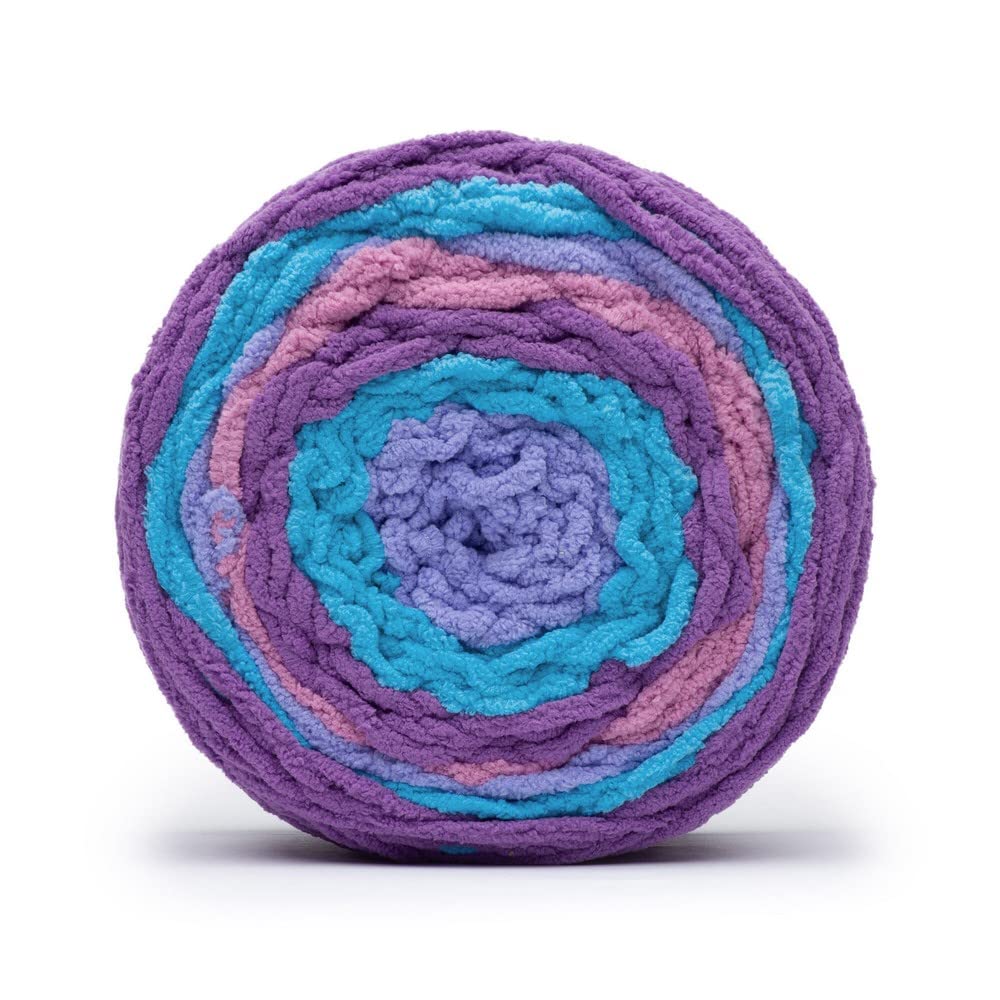 Bernat Blanket Stripes Purple Paint Splotch Pack of 10.5oz/300g-Polyester-6 Super Bulky-220 Yards-Knitting/Crochet Yarn, 2