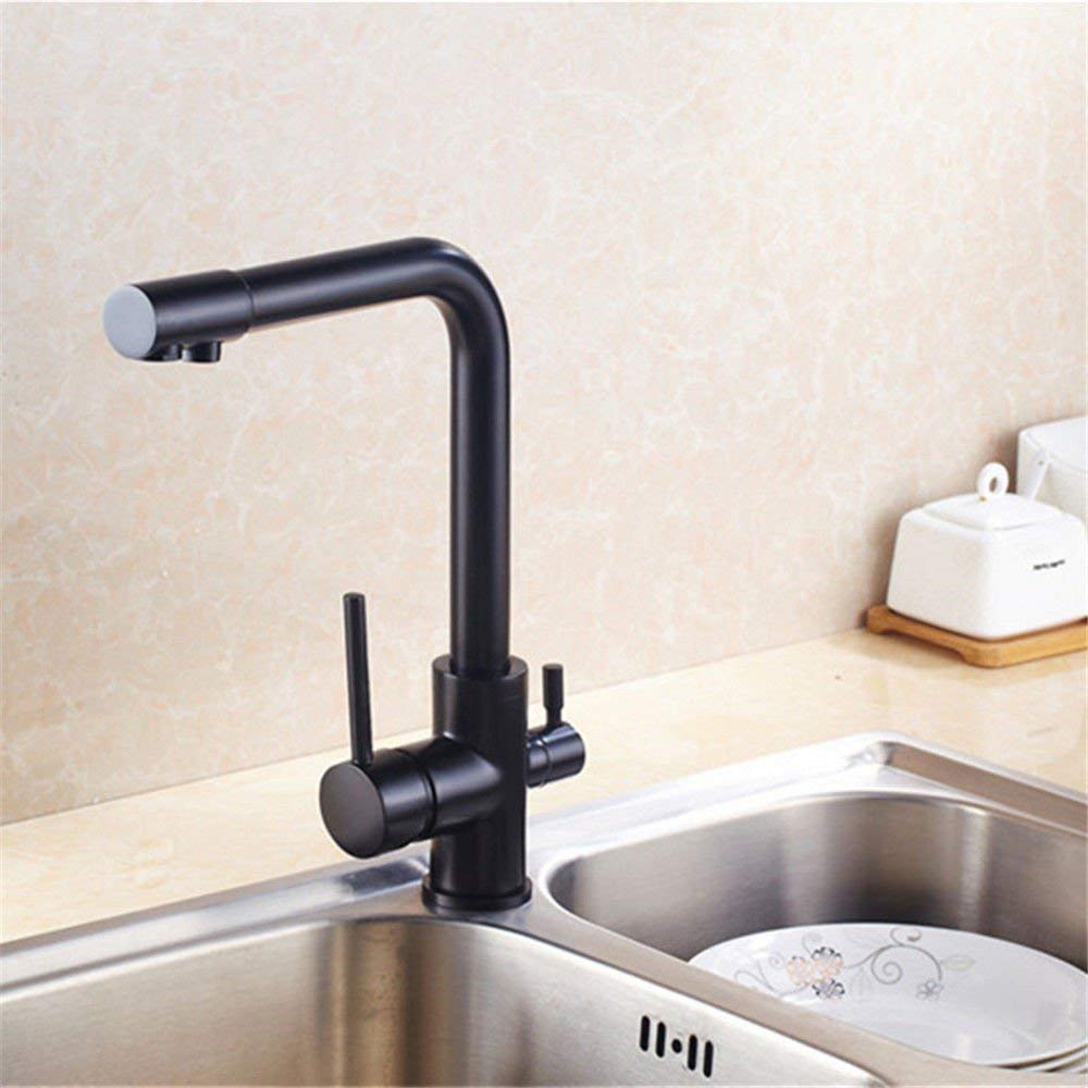 FAUUCHE Tap Faucet Basin Mixer Tap Waterfall Faucet Antique Bathroom Kitchen Faucet Retro-Copper Cold Water Washing Dishes in a Bathtub Faucet to Rotate The Water Tanks Water taps A Faucet