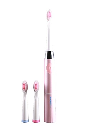 SONICETY Electric Toothbrush HI-503 (Value Pack Includes 3 Brushheads) (Pink)