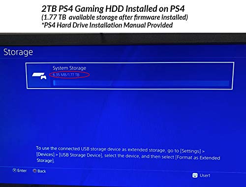 MDD 2TB PS4 Hard Drive Upgrade Kit Bundle with Toshiba 2TB 5400RPM 16MB Cache SATA 6Gb/s 2.5in Internal Hard Drive (Works for PS4 Game Console)