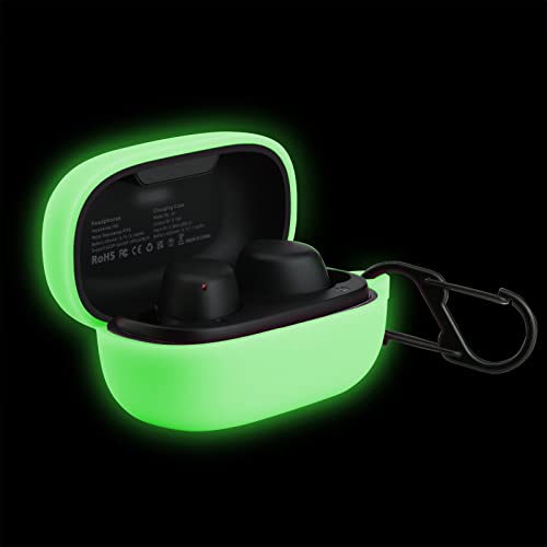 Green Protective Case Replacement for TOZO A1 Mini Earbuds, Silicone Cover Glow in Dark- LEFXMOPHY