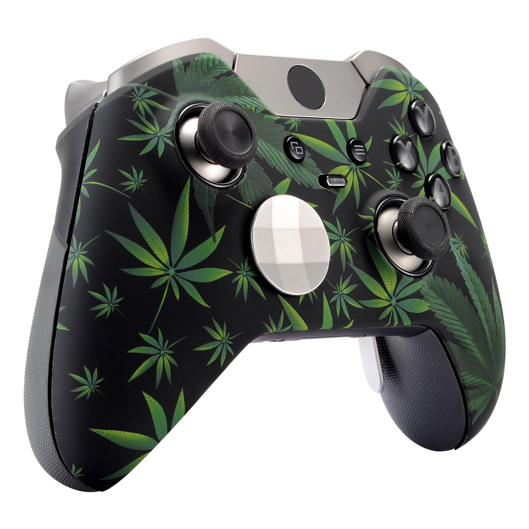 eXtremeRate The Great Wave Patterned Front Housing Shell Faceplate for Xbox One Elite Controller Model 1698 with Thumbstick Accent Rings - Controller NOT Included