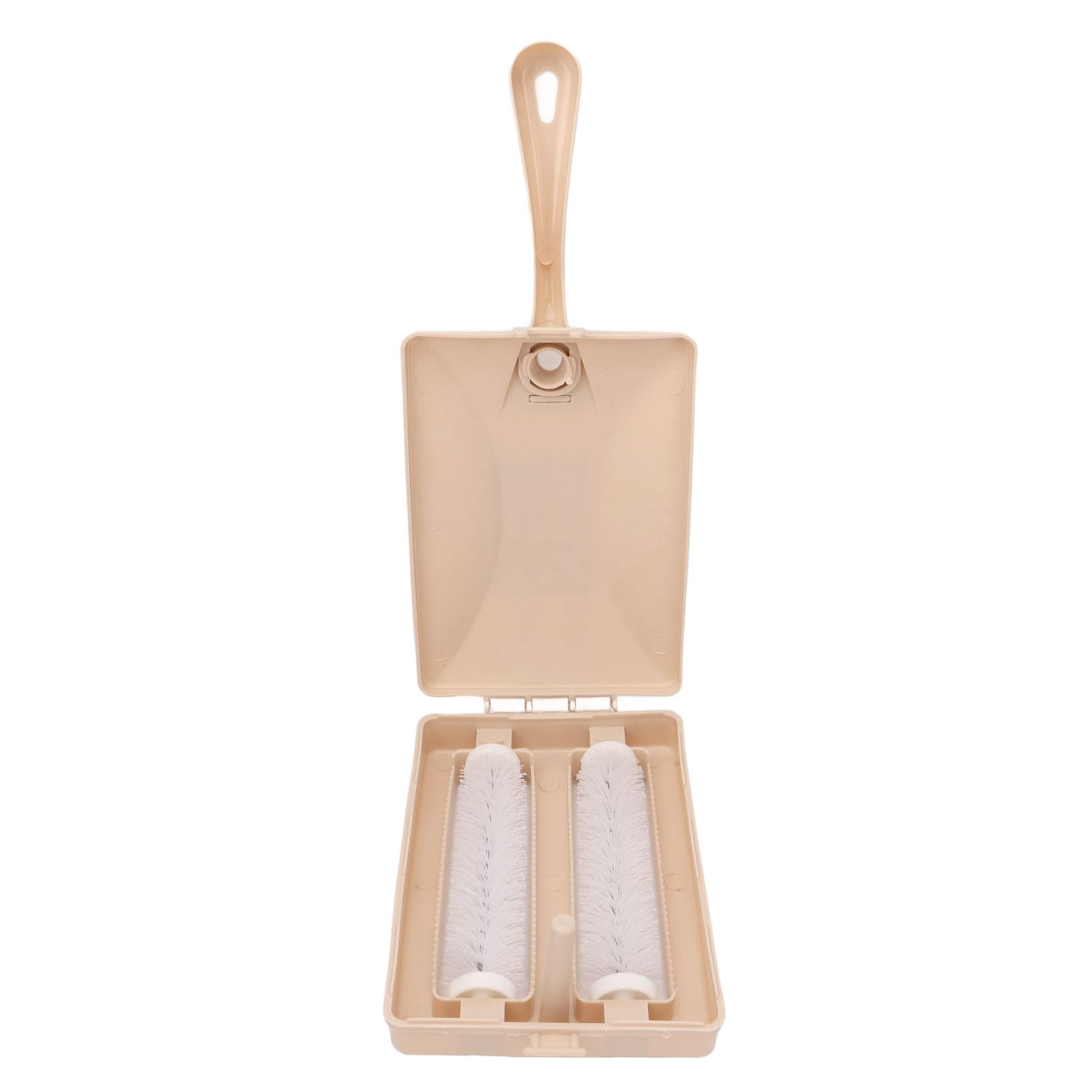 Carpet Debris Sweeper Brush, Double Roller Handheld Manual Sweeper Pet Hair Dust Scraps Paper Small Rubbish Cleaning for Bed Clothes Desktop