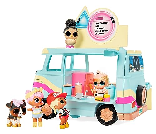 L.O.L. Surprise! 5-N-1 Grill & Groove Camper Fully-Furnished Playset with Multiple Surprises β Great Gift for Kids Ages 4+, Multicolor, 580645