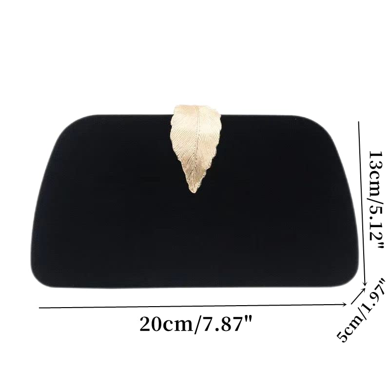 AZWBAG Women's Evening Bag Sparkly Rhinestone Purse Bling Chain Clutch Purse(suede black)