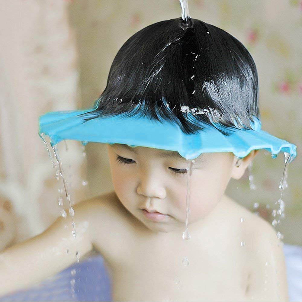 LOHOME(TM) Safe Shampoo Shower Bathing Protect Soft Cap Hat for Baby Children Kids (Blue)