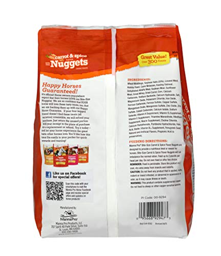 Manna Pro Bite-Size Carrot & Spice Flavored Nuggets, 4 lb