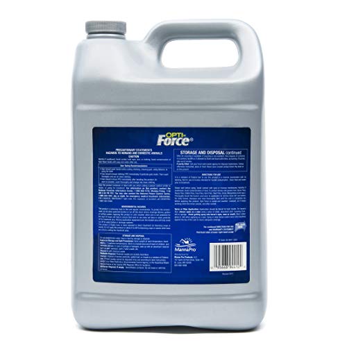 Manna Pro Opti-Force Fly Spray | Sweat Resistant for Horses and Ponies | Provides Repellency and Quick Knockdown from Biting and Nuisance Flies | 1 Gallon