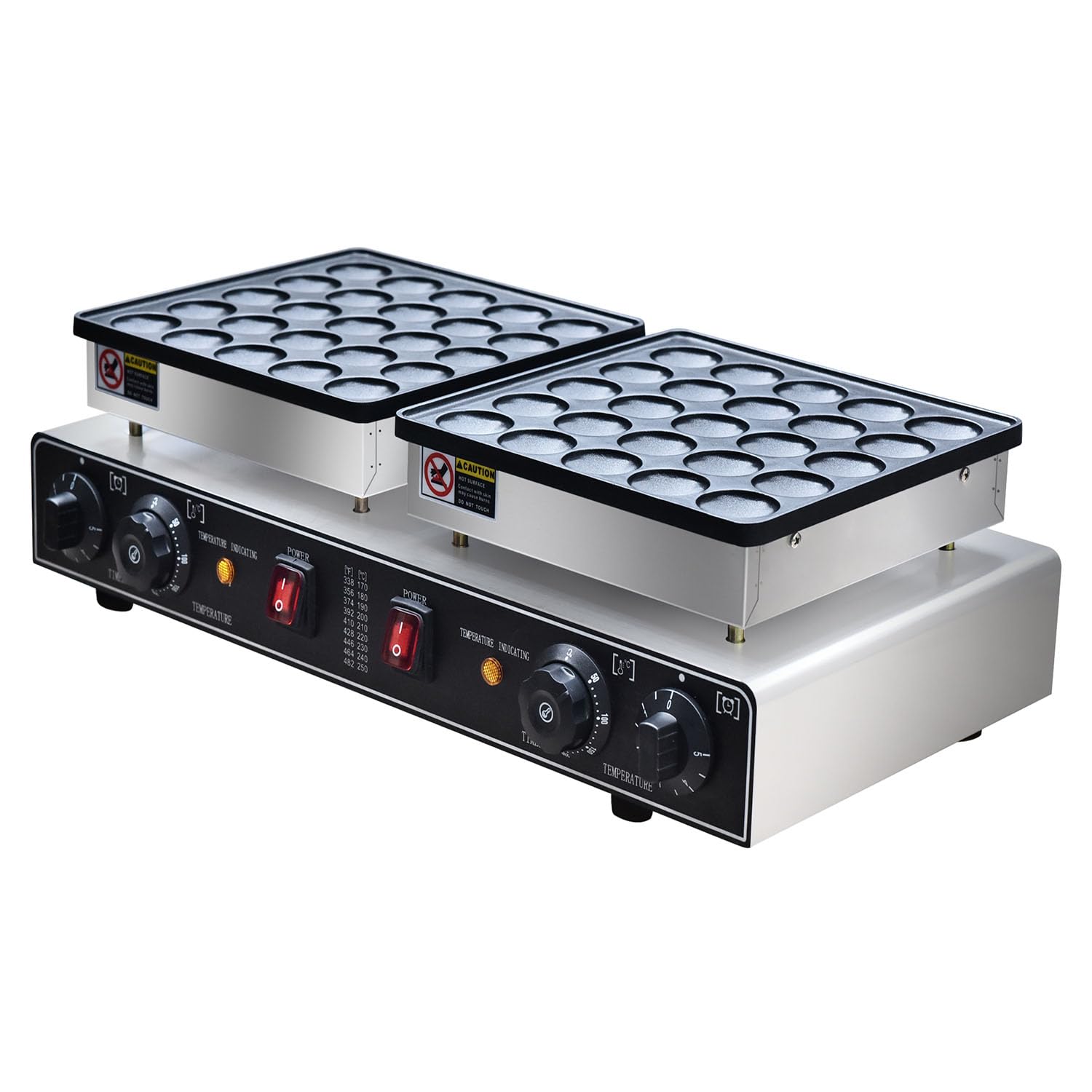 Mini Dutch Pancake Baker, 50PCS 1900W Commercial Electric Nonstick Waffle Maker Machine , 1.8 Inches Pancake Maker Machine Dutch Poffertjes Grill For Home Kitchen Restaurant Snack Dessert