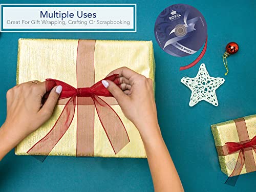 Royal Imports Organza Wired Sheer Ribbon 1.5" (#9) for Floral & Craft Decoration, 50 Yard Roll (150 FT Spool), Royal Blue