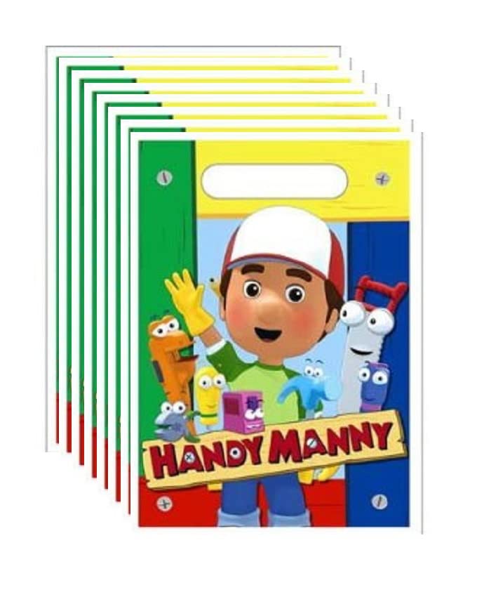 Handy Manny Birthday Party Supplies Bundle Pack includes 16 Party Invitations with Envelopes, 16 Plastic Favor Loot Bags, 16 Napkins (Bundle for 16)