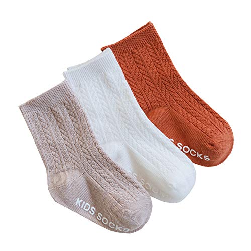QandSweet Baby Boy Combed Cotton Socks Toddler Ankle Sock Non-Skid for Newborn Infant Childrens (0-6M, 9 Colors)