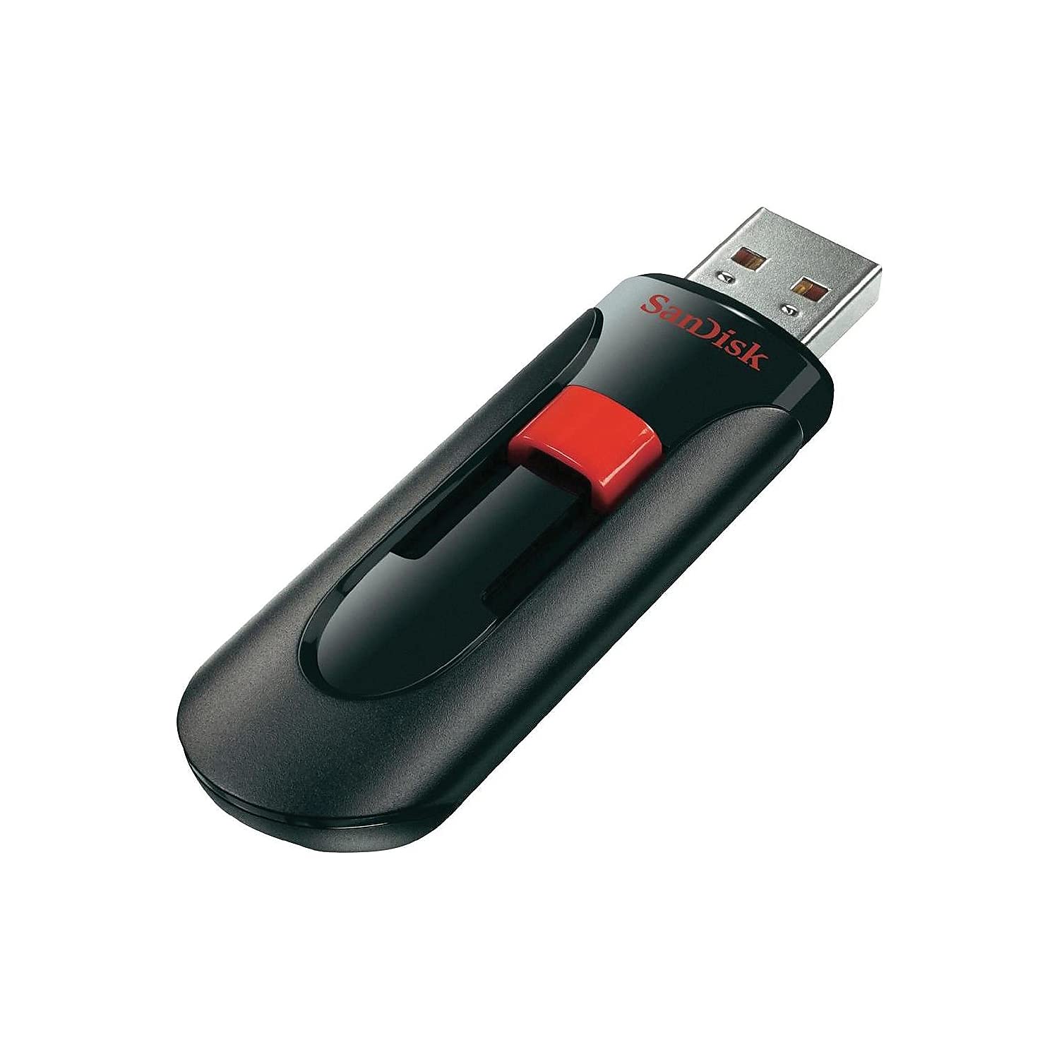 Sandisk Cruzer Glide USB Flash Drive, 64 GB, Black/Red (SDCZ60-064G-A46)
