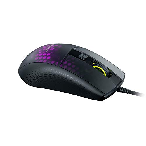 ROCCAT Pyro Mechanical Gaming Keyboard with RGB Lightning, Black (ROC-12-622) Burst Pro Lightweight Optical Gaming Mouse & ROCCAT Elo 7.1 USB Wired Surround Sound PC Gaming Headset