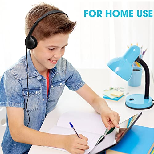 Konohan 30 Pack Headphones Black Adjustable Wire Classroom Headphones Library on Ear Headphones Comfortable School Headphones with 3.5 mm Headphone Plug for Student, Kids, Adults, Travel