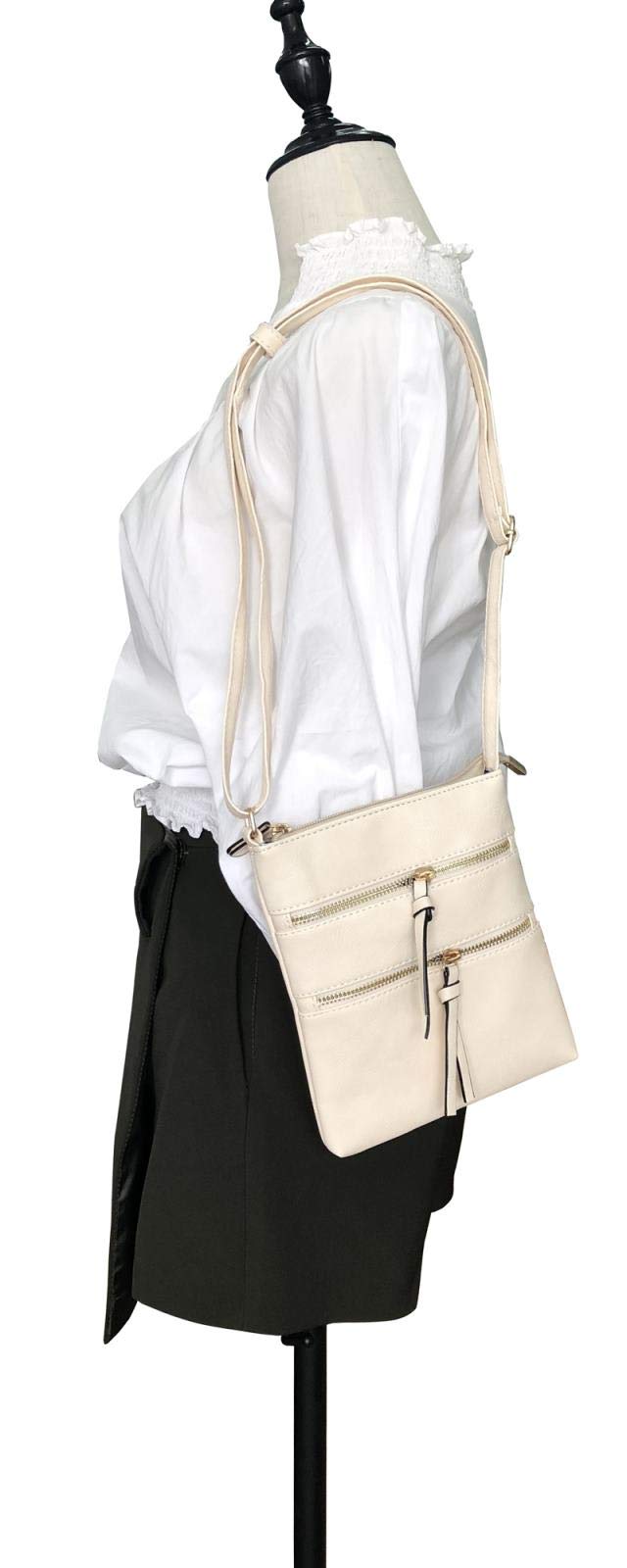 Fanaztee Lightweight Pu Leather Crossbody Purses Bags Small Purse with Multi Pockets for Women Girls