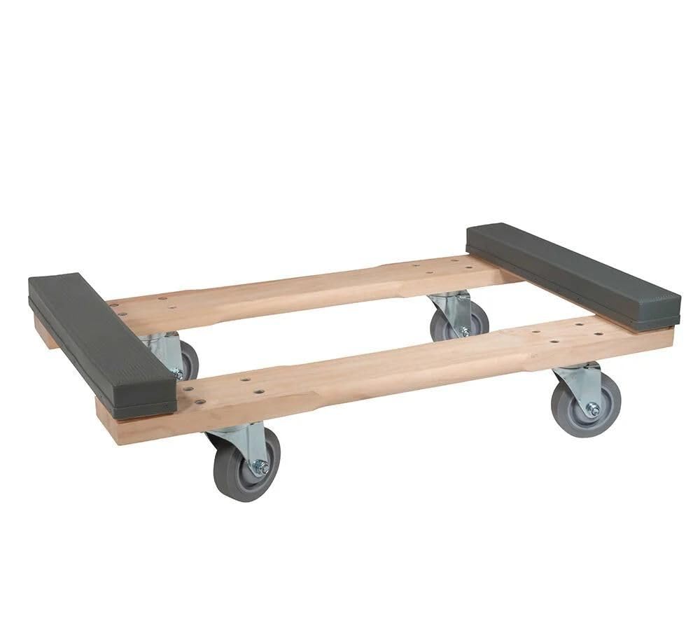 Mytee Products 6' Piano Moving Skid Safety Board Kit - Piano Moving Pad w/ 18"x32" Rubber Cap Dolly, 4Pc E Track Ratchet Straps 2"x16', 4Pc Economy Moving Blanket & 36Pc Variety Moving Rubber Bands