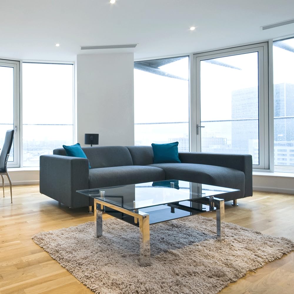 Dulles Glass 60" Square Glass Table Top - Tempered - 1/4" Thick - Flat Polished Glass - Eased Corners