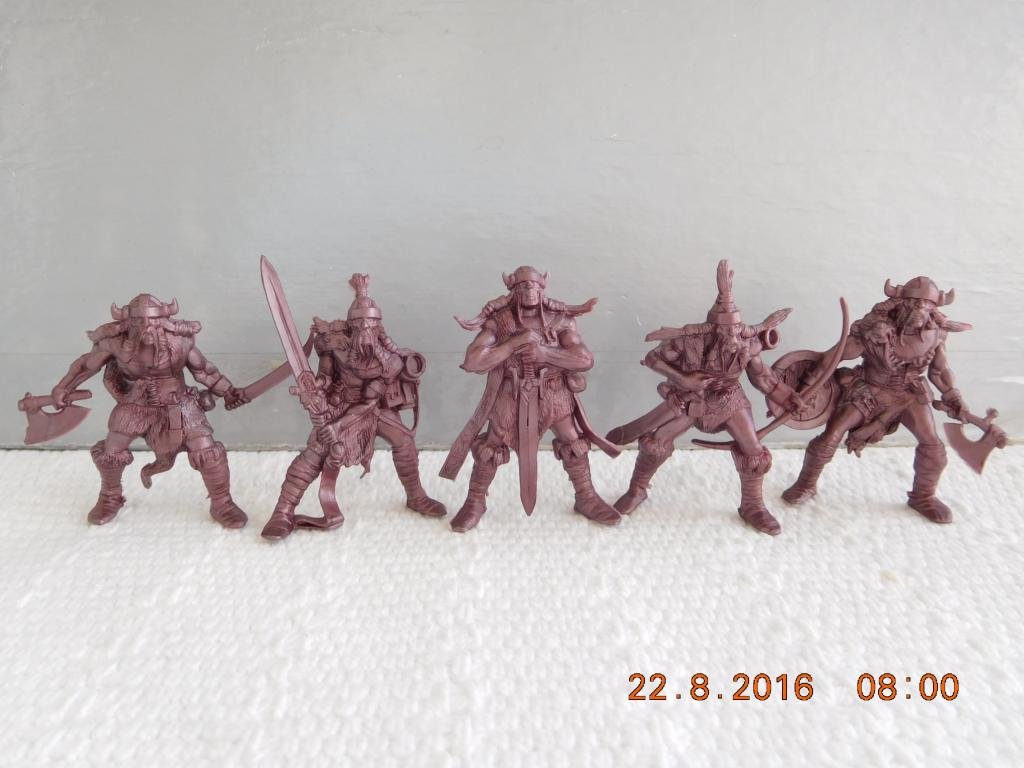Fantasy Battles Viking Warriors 54 mm 1/32 - 5 Fantasy Sci-Fi Tehnolog Russian Toy Soldiers DND Action miniatures