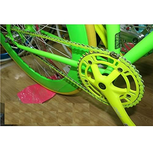 Bicycle Chain Single Speed Fixed Gear 98L with Chain Link Tricycle Bicycle Chain Bike Parts (Color : Pink 1pcs)