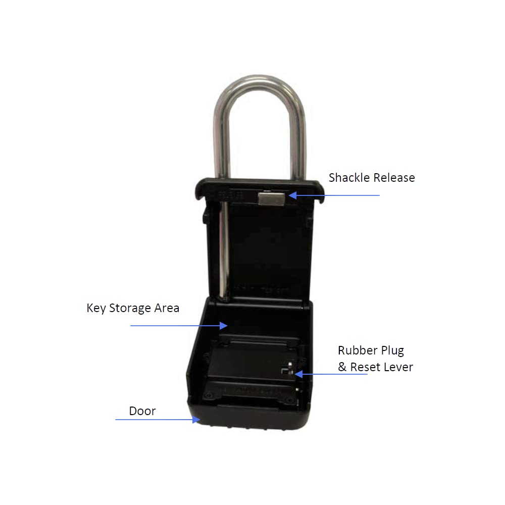 Key Lockbox Hide A Key Outdoor Hanging Lock Box Keysafe For Keys with Set Your Own 4 Digit Combination Code - Vault Locks 3200 (1)