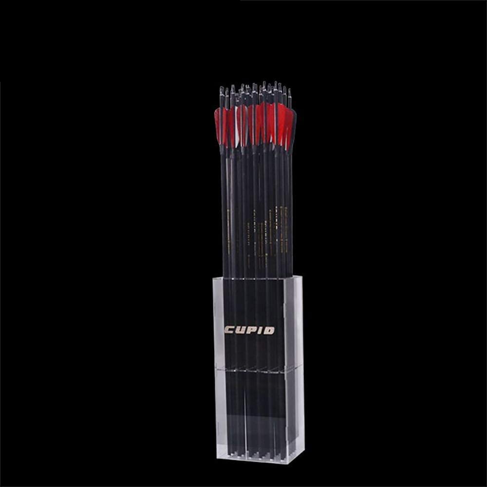 AMEYXGS Acrylic Arrow Shaft Bracket Detachable Arrow Insert Box Arrow Display Arrow Storage Rack Holder Can Store 36/72 Arrows Suitable for Indoor Archery Clubs … (L)
