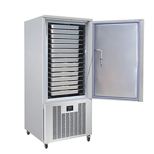 Kolice Commercial 15 Trays Blast Chiller & Freezer, Chest Freezer, Blast Freezer, Dumpling Freezer, Batch Freezer for Hard ice Cream, Chicken, Fish, Dessert etc