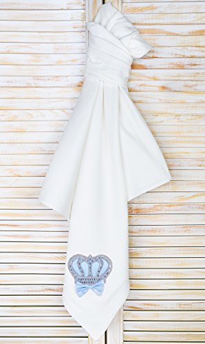 Lilax Baby Boy Newborn Crown Jewels Swaddle Receiving Blanket Blue