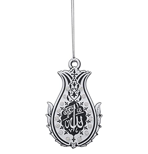 Modefa Free Prayer Cap, Beads & Car Hanger, Islamic Prayer Rug Janamaz - Plush Velvet Wide (Navy Blue)