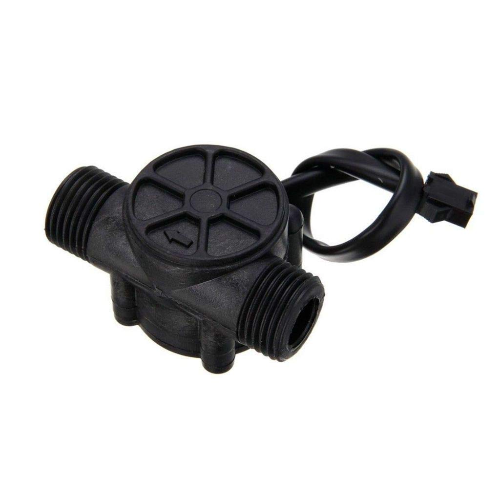 DAOKI 2Pcs Water Flow Sensor 1-30L/min 1/2" Control Fluid Flowmeter Switch G1/2 Counter 1-30L/min Meter for Arduino Flowmeter Measure Temperature Instrument