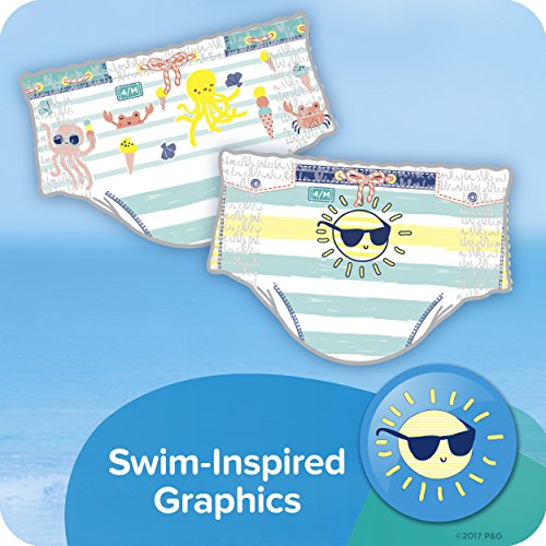 Pampers Splashers Swim Diapers Disposable Swim Pants, Medium (20-33 lb), 18 Count (Pack of 2) Twin Pack