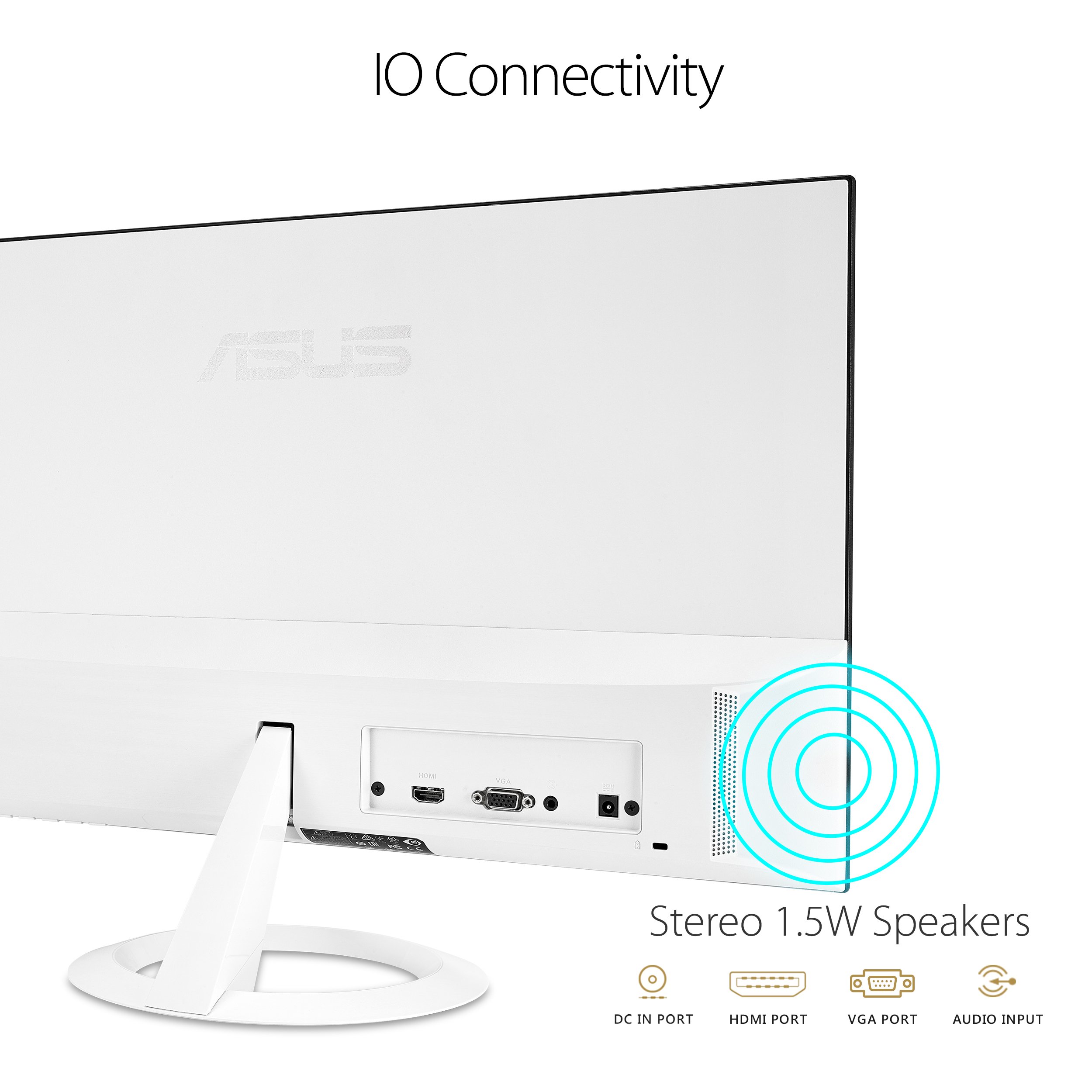 ASUS VZ239H-W 23" Full HD 1080p IPS HDMI VGA Eye Care Monitor White (Renewed)