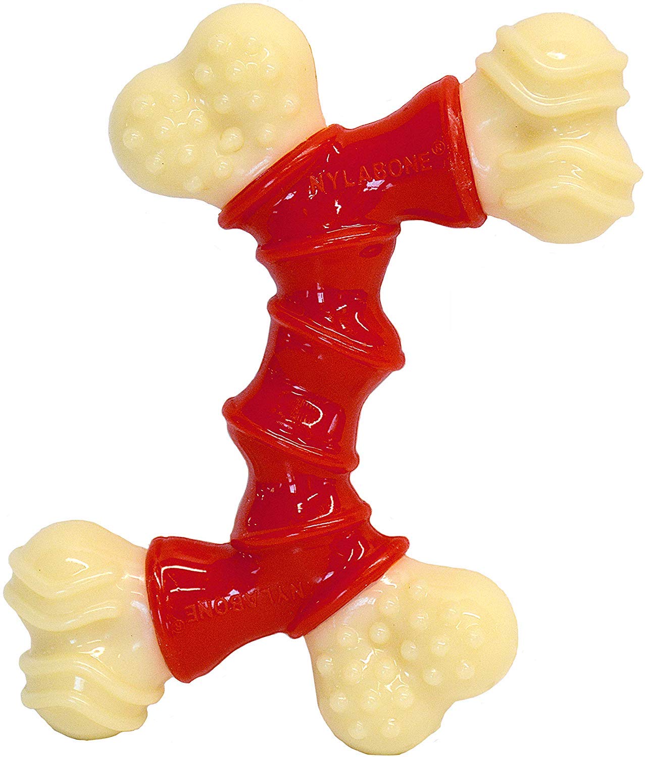 Durachew Double Bone Bacon Dog Toy [Set of 2] Size: Petite